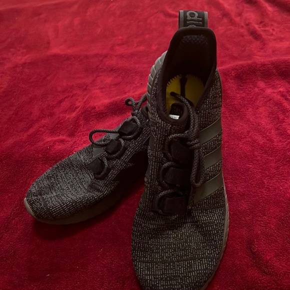 adidas | Shoes | Mens Size 1 Addidas Sneakers Black Gray | Poshmark